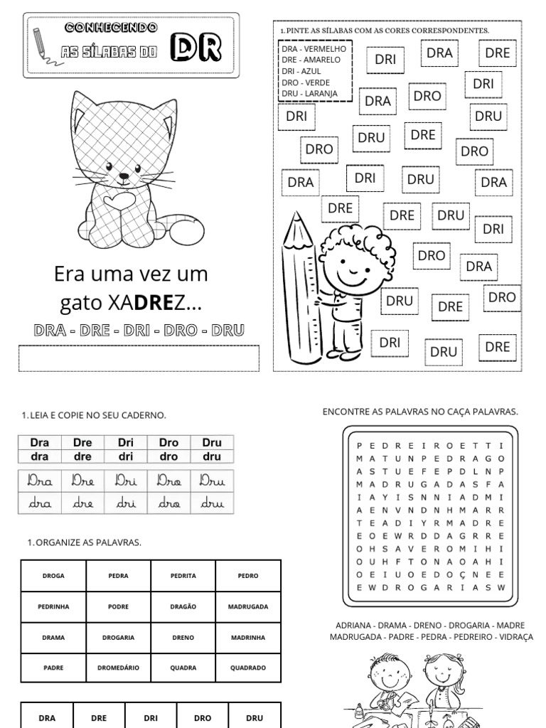 ATIVIDADE COM SÍLABA DR | PDF
