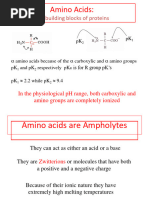 Amino Acid pKa and pI Values Chart | PDF | Science & Mathematics