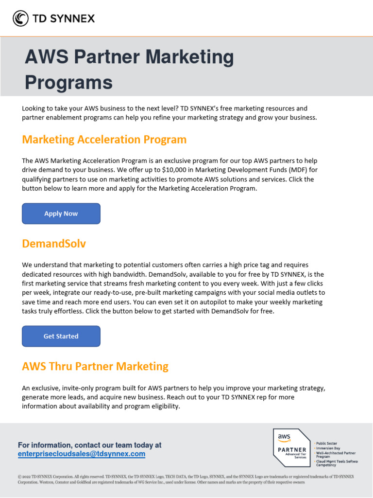 AWS-Partner-Marketing-Programs | PDF