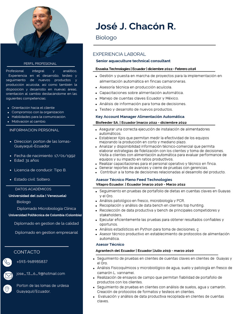 CV Jose J. Chacon | PDF