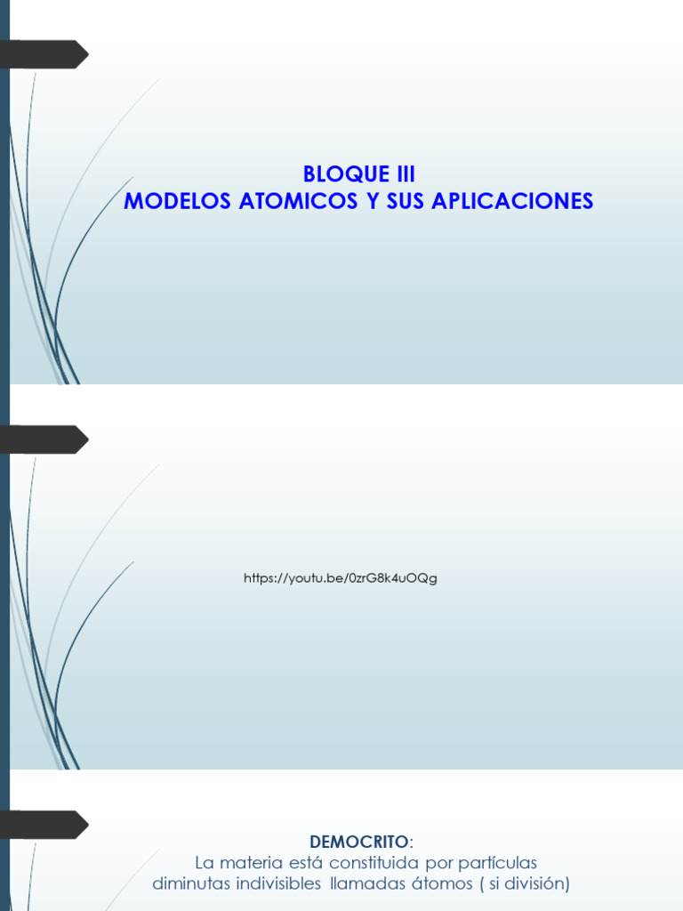 BLOQUE III Modelos Atómicos A | PDF | Átomos | Neutrón