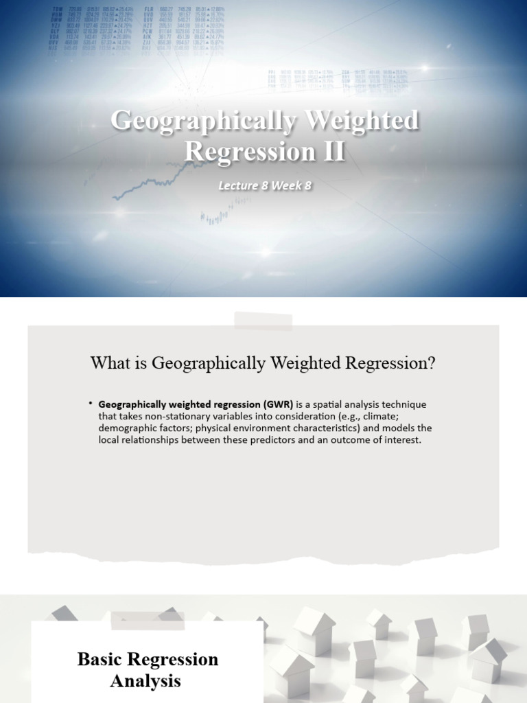 Lecture 9 - Geographically Weighted Regression II | PDF | Errors And Residuals | Regression Analysis