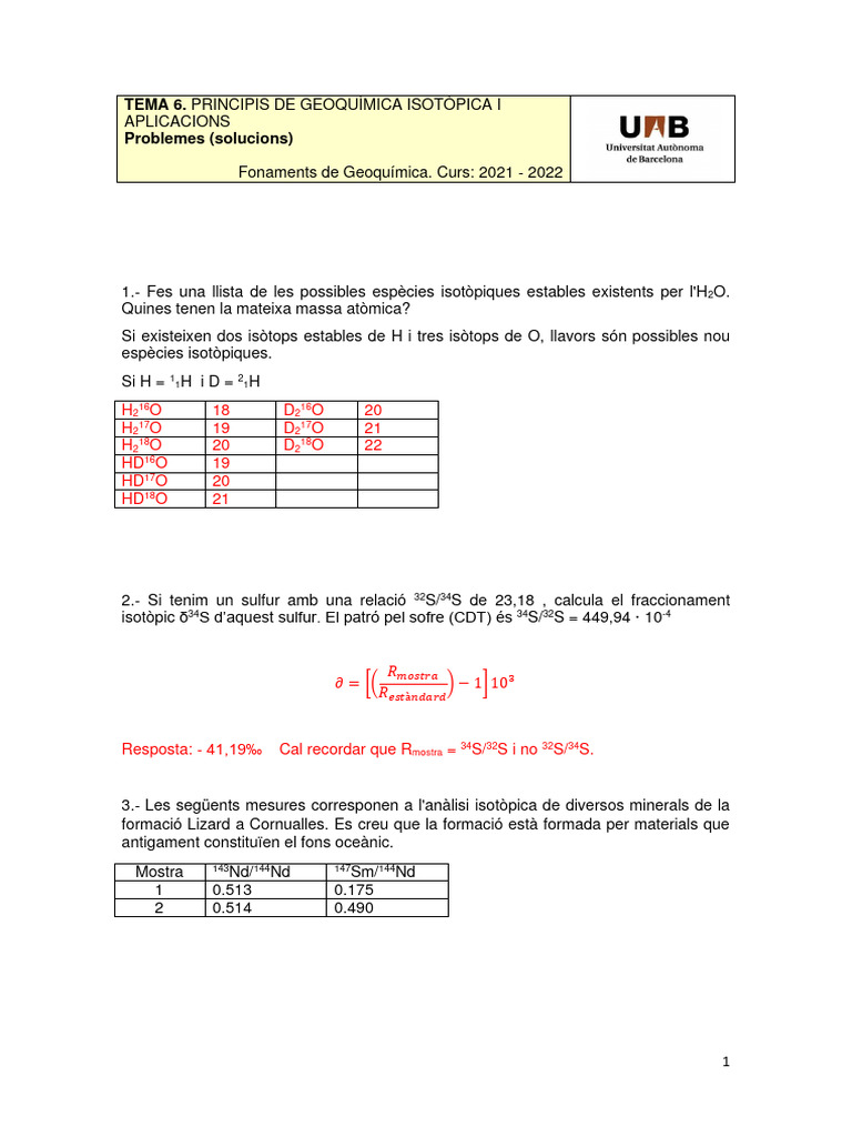 Problemes Tema 6 - 1 Solucions - 2122 | PDF