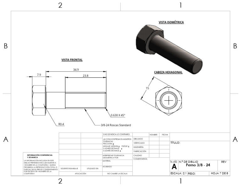 Perno 3-8 - JAP | PDF