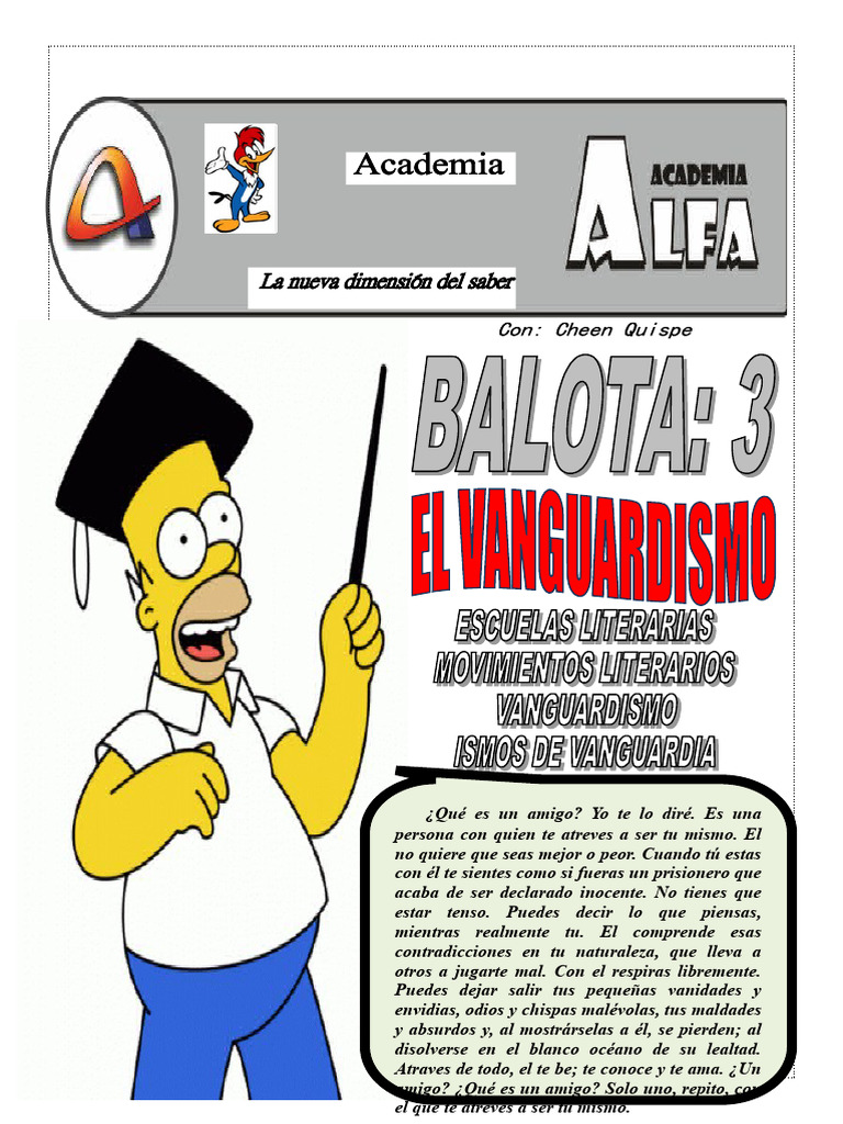ALFA - El Vanguardismo Balota 3 | PDF
