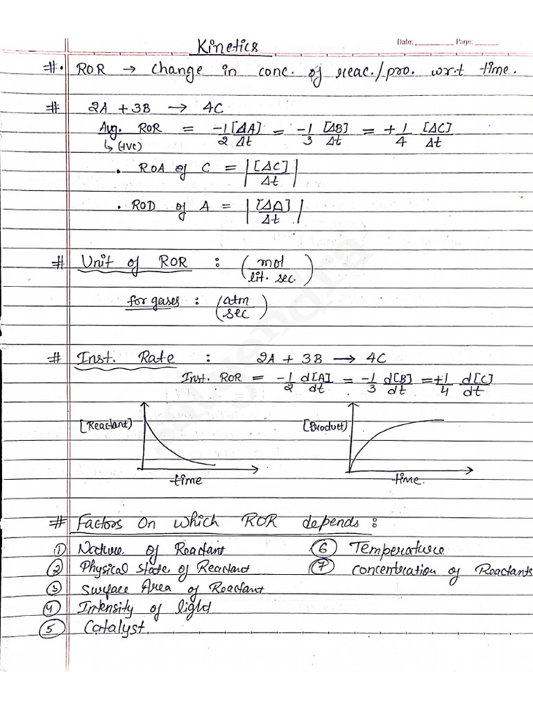 Chemical Kinetics | PDF