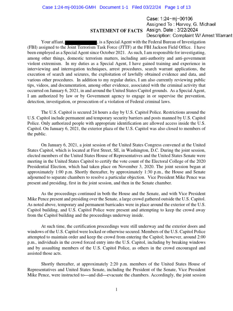 Statement of Facts | PDF | Joint Terrorism Task Force | Special Agent