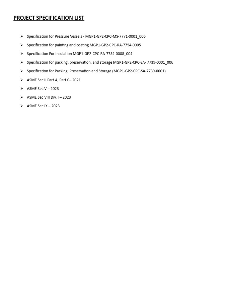 Project Specification As Per PO | PDF