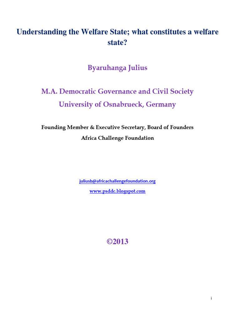 Understanding A Welfare State by Its Def | PDF | Welfare State | Welfare