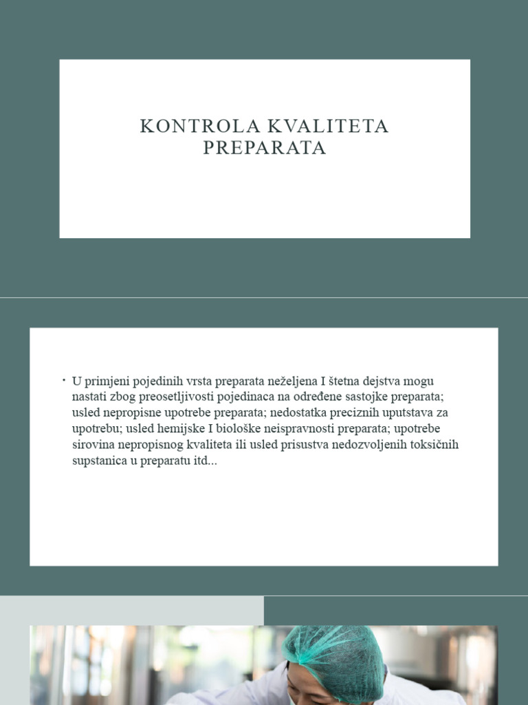 Kontrola Kvaliteta Preparata | PDF