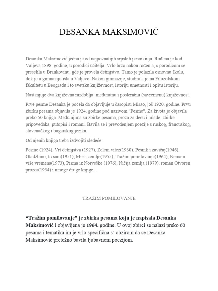 Desanka Maksimović | PDF