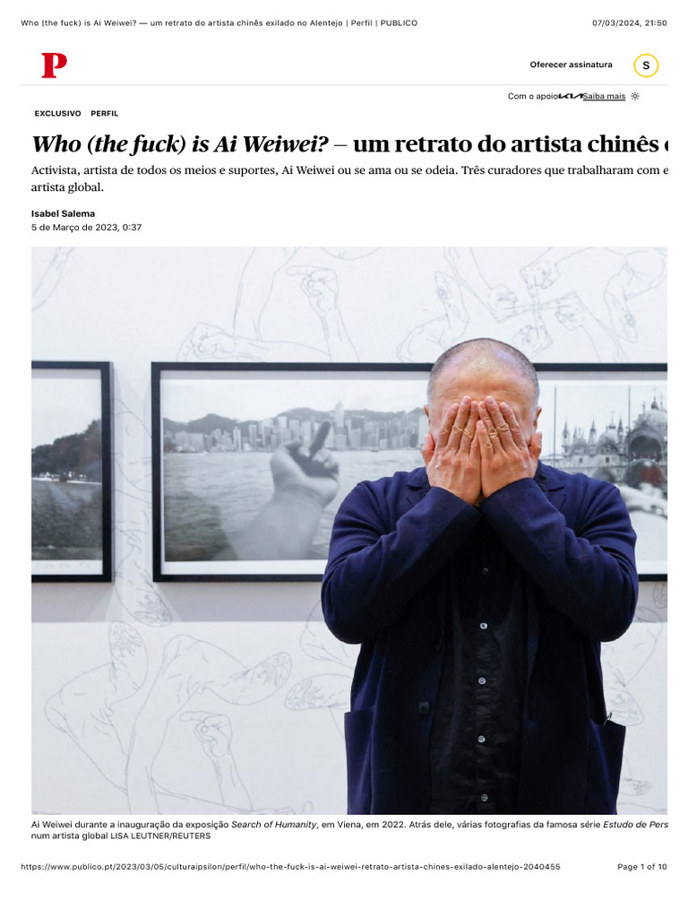 Who (The Fuck) Is Ai Weiwei - Perfil PÚBLICO | PDF
