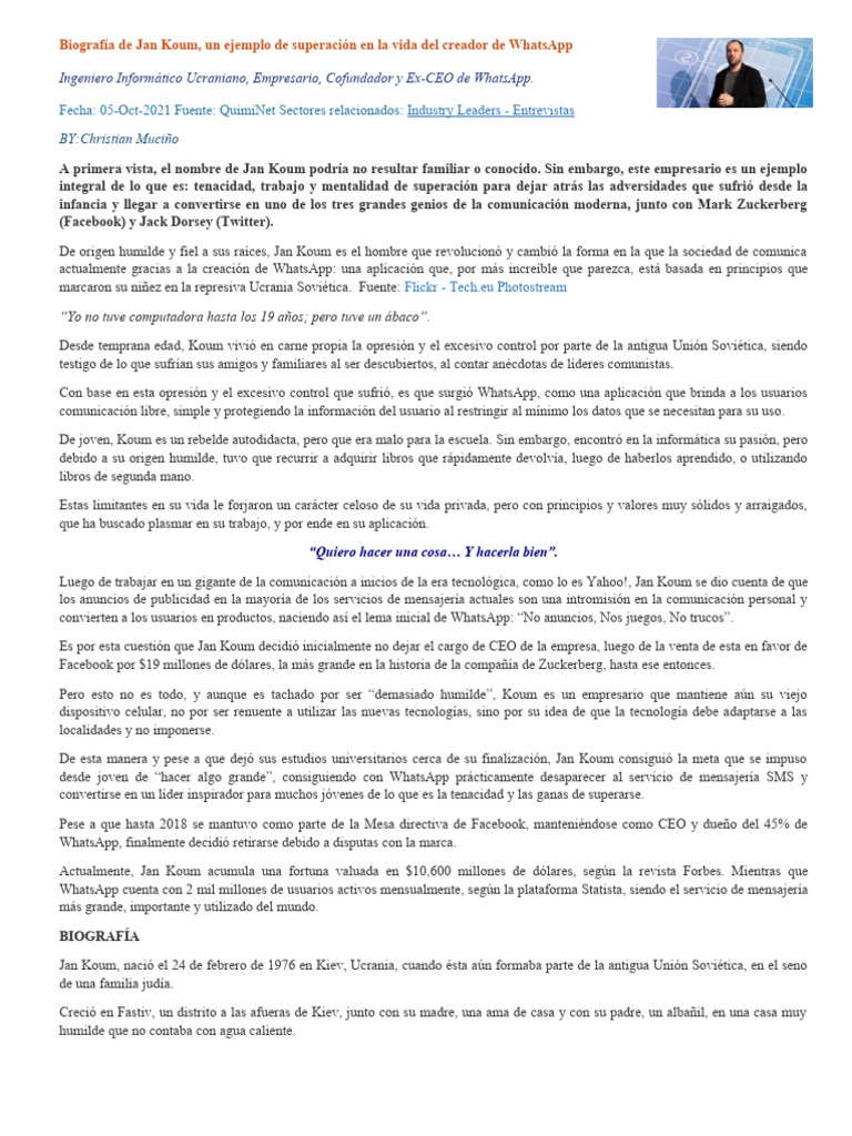 Biografías | PDF | Youtube