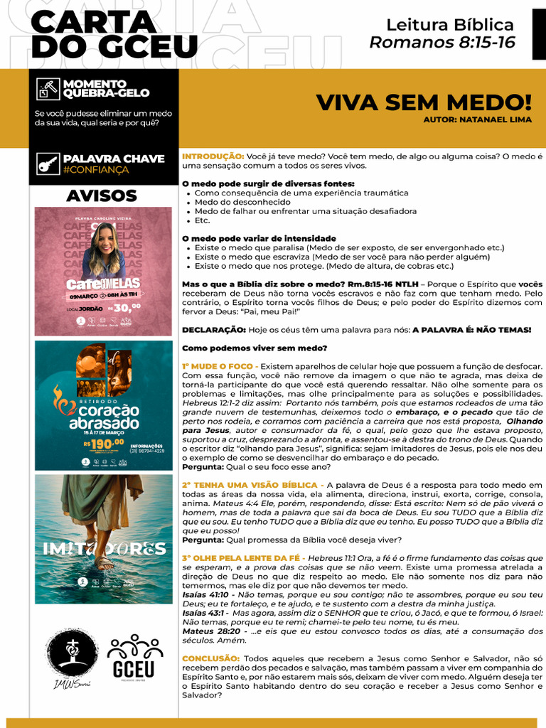Vivendo Sem Medo Gceu | PDF