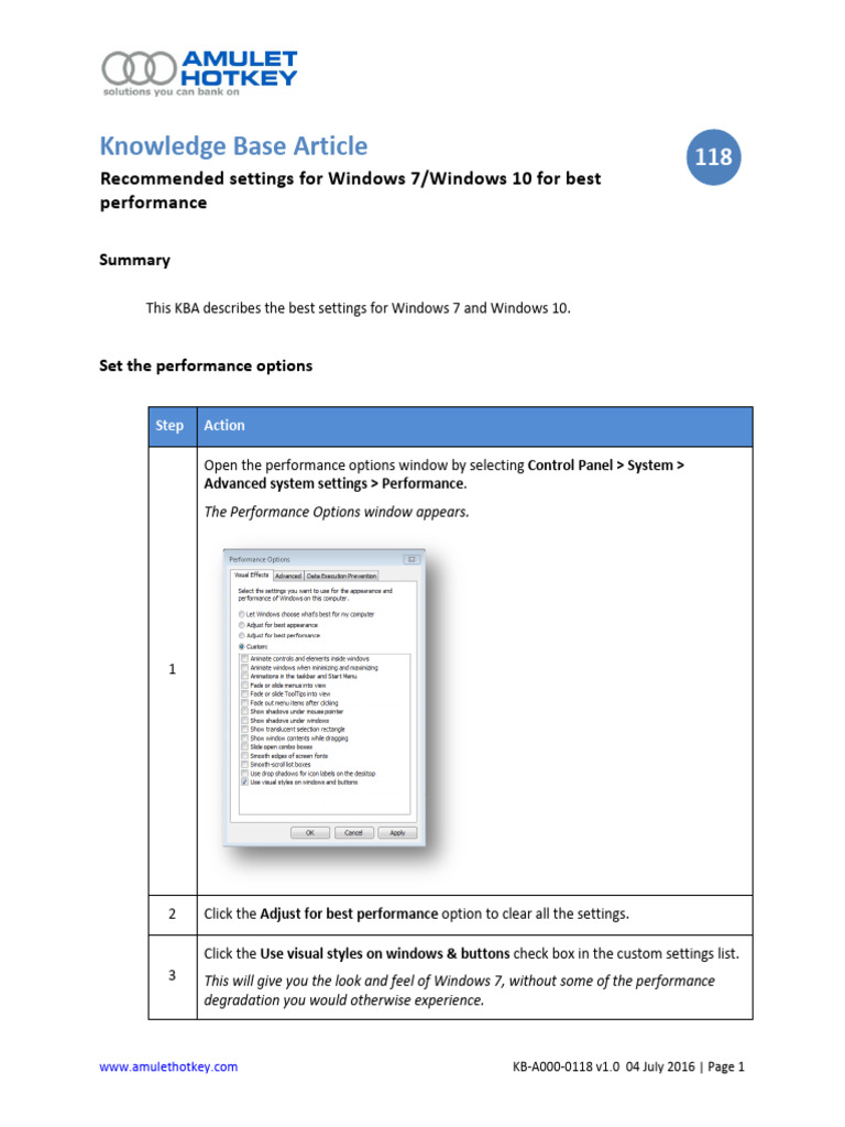 Optimize Windows 7/10 for Performance | PDF | Computer Network | Device ...