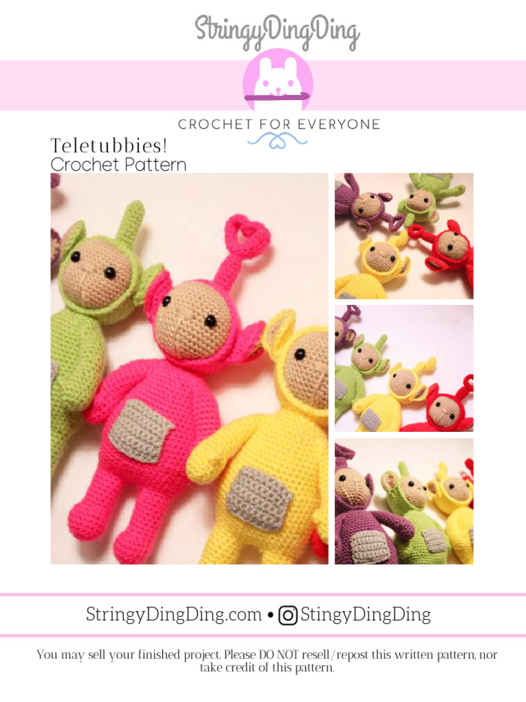 Teletubbies Crochet Pattern | PDF | Crochet | Sewing