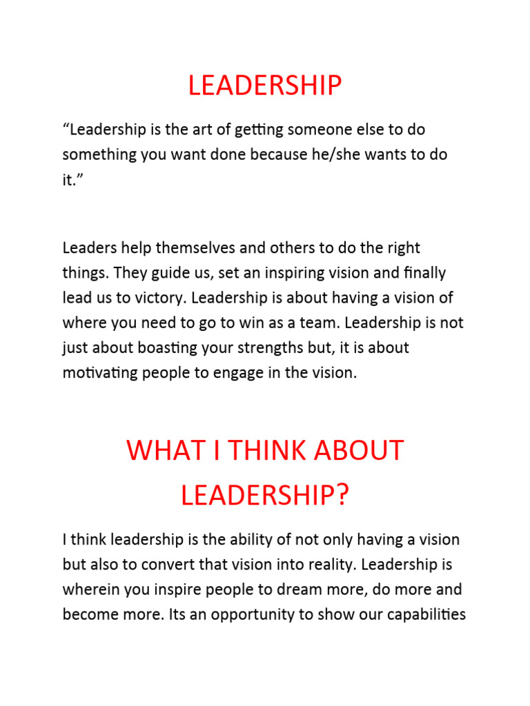 LEADERSHIP | PDF | Leadership | Social Psychology