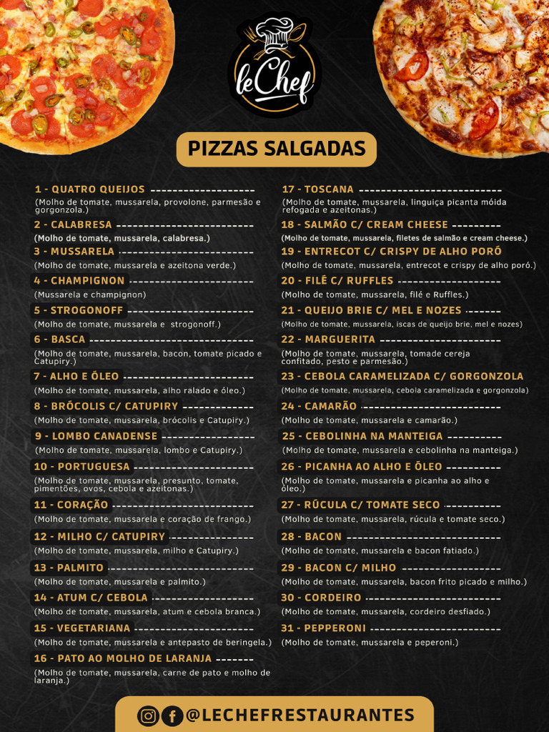 Cardapio Le Chef | PDF
