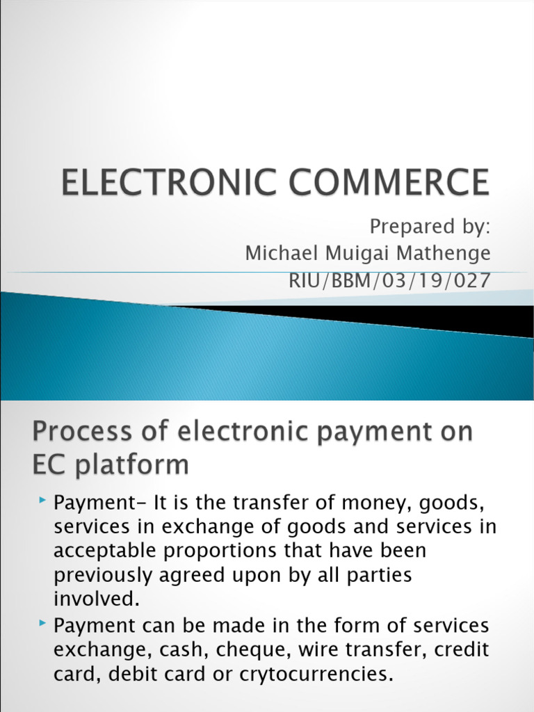 Electronic Commerce | PDF | Payments | Credit Card