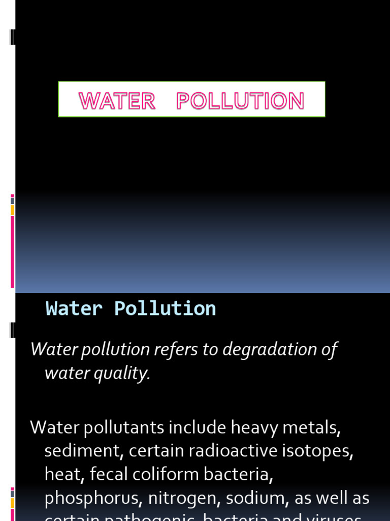 Water Pollution | PDF | Sewage Treatment | Water Pollution