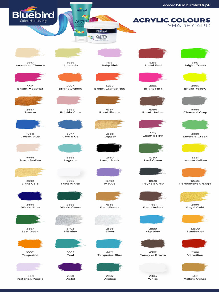 BB Acrylic Shade Card With Codes 1 | PDF