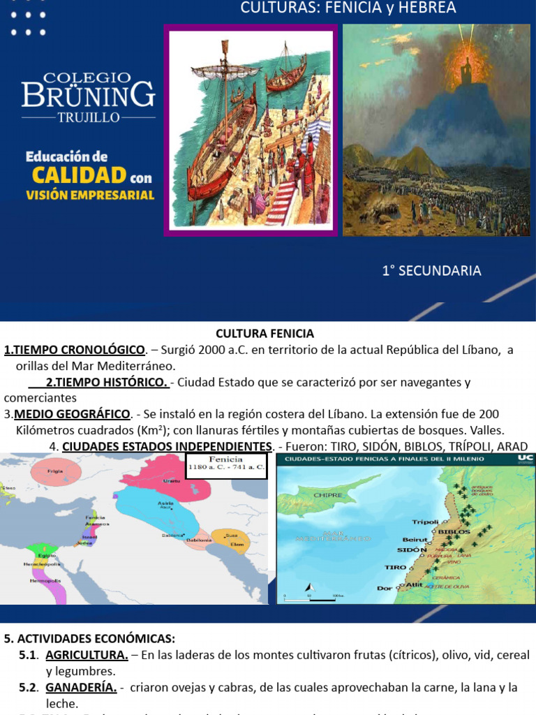 CULTURAS FENICIA y HEBREA 1° 2023 | PDF