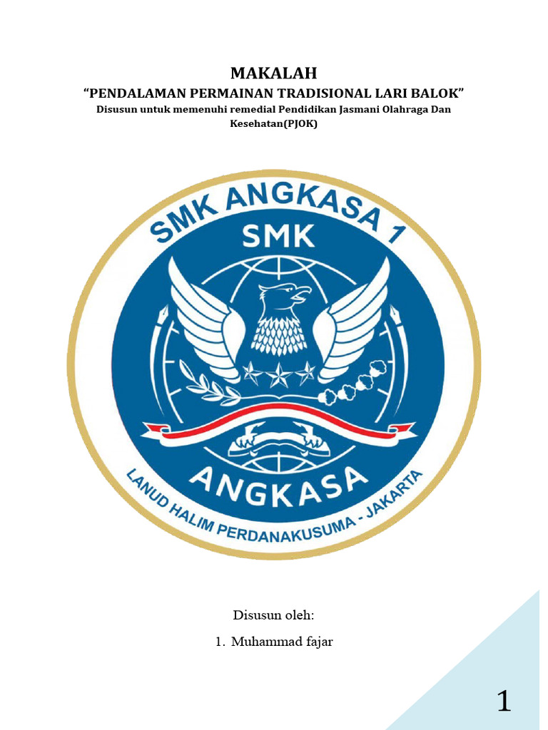 Makalah Remed Pjok Lari Balok | PDF | Olahraga & Rekreasi | Ilmu Sosial