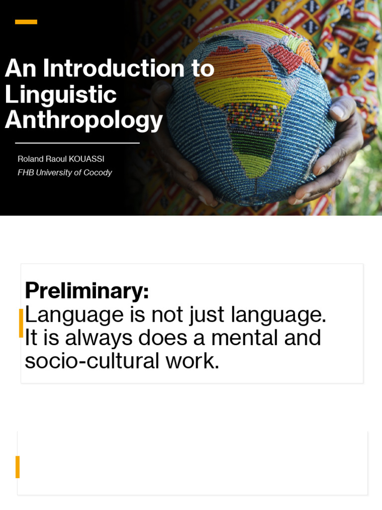 Introduction to Linguistic Anthropology | PDF | Anthropology | Ethnography