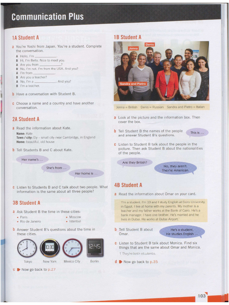 A1 - Communication Plus (Units 1 To 12) | PDF