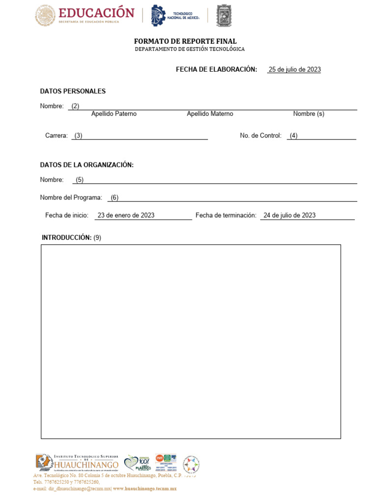 Itsh-06 Reporte Final | PDF