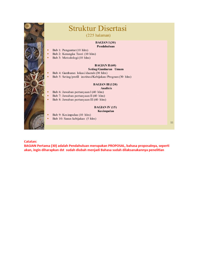 Contoh Struktur Disertasi | PDF