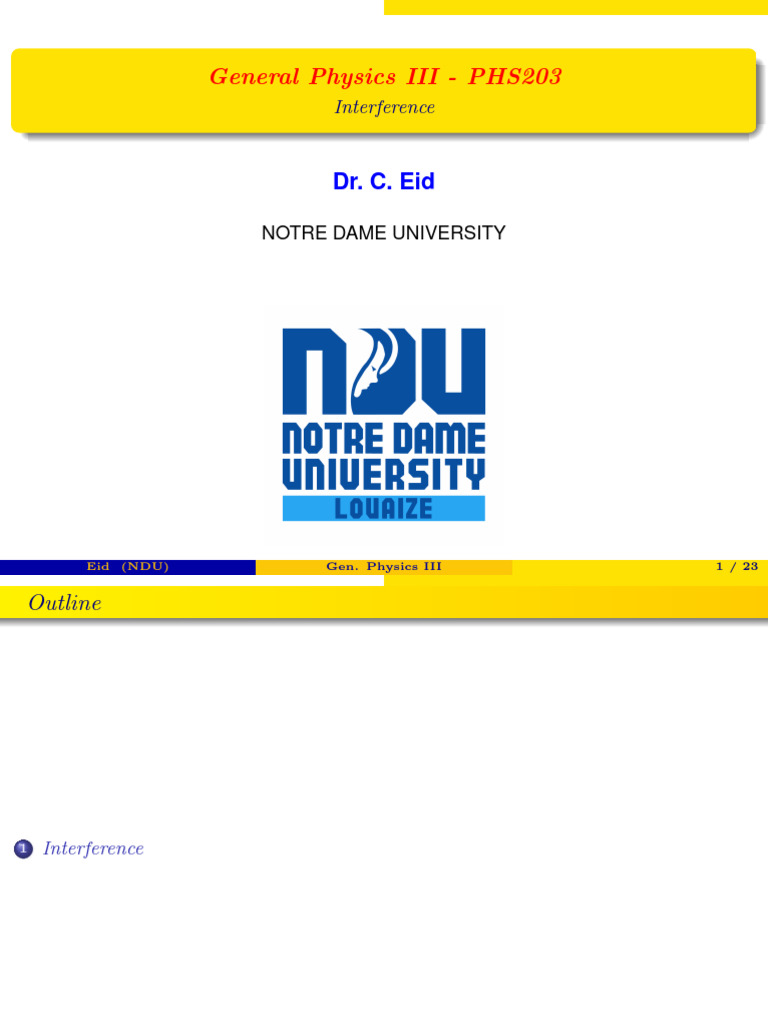 Interference | PDF | Refraction | Reflection (Physics)