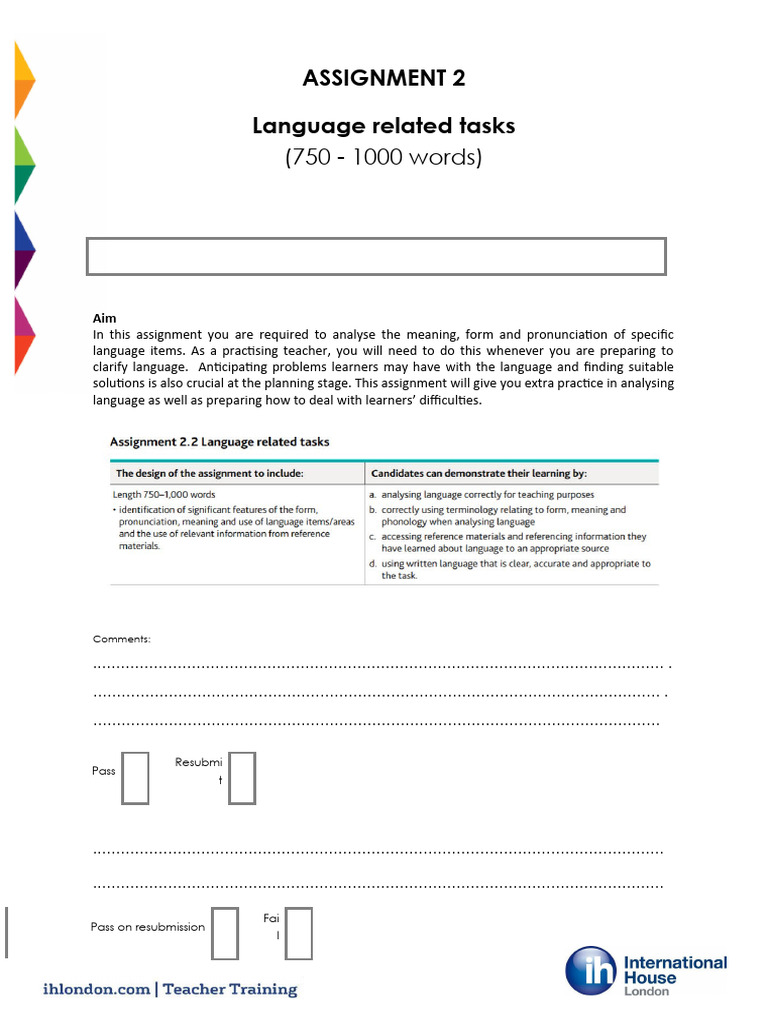 CELTA Assignment 2 | PDF | Human Communication | Syntax