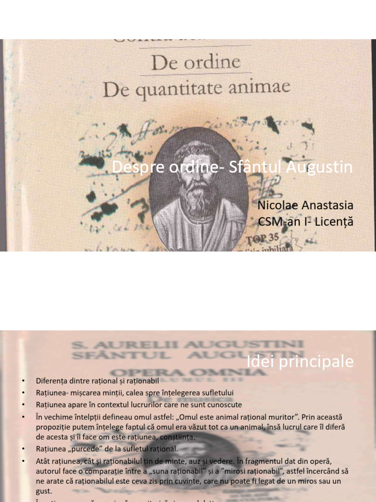 Despre Ordine - Sfantul Augustin - Prezentare | PDF