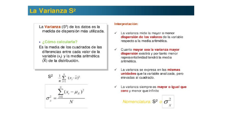 Estadistica La Varianza | PDF