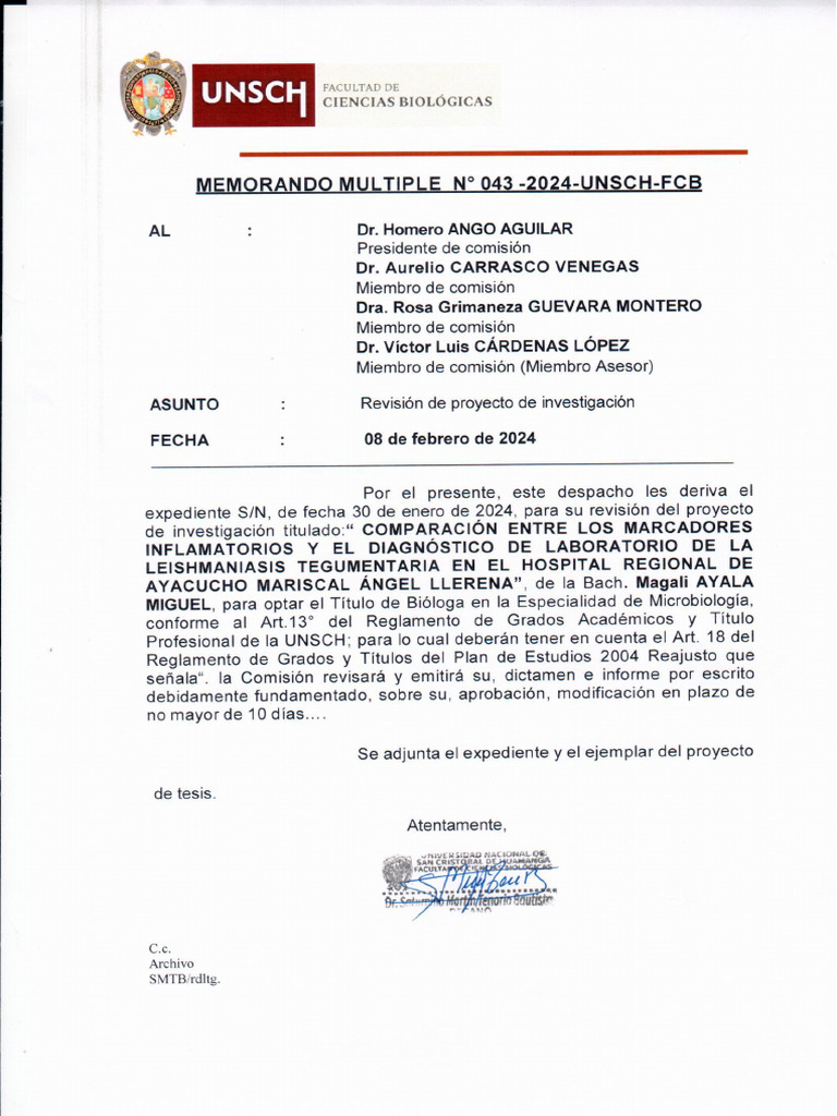 Memo Múlt. #043-2024 | PDF