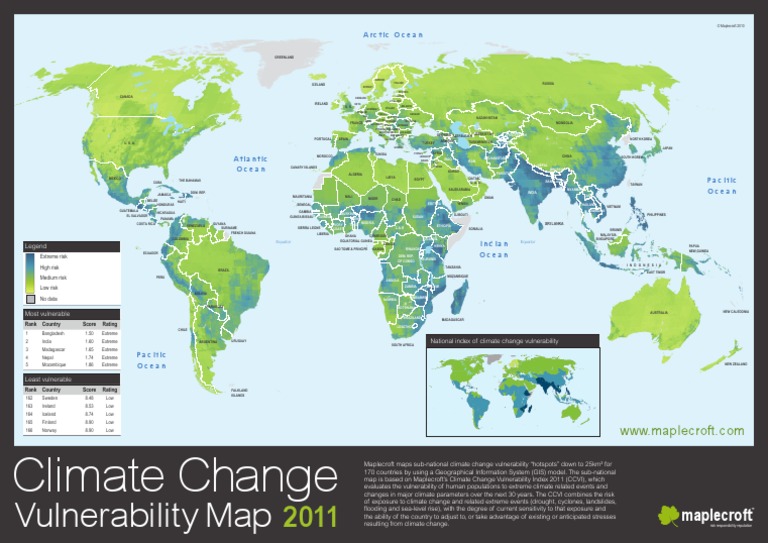 Maplecroft Climate Change CCVI Map 2011 | PDF | Earth Sciences ...