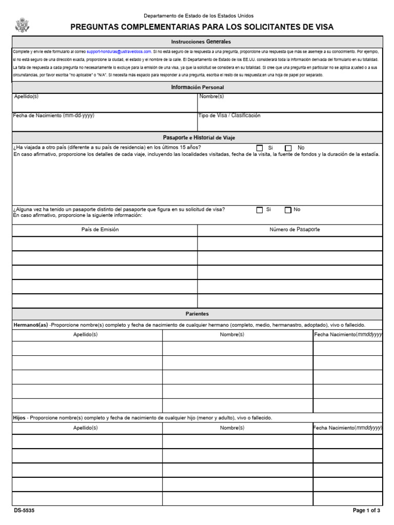 DS-5535 (SPN)_09.JUN.2021 | PDF | Visa de viaje