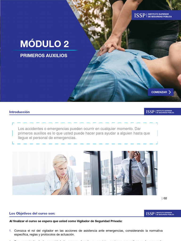 Modulo 2 - Primeros Auxilios -Inicial_v2 | PDF | Reanimación cardiopulmonar | Quemar