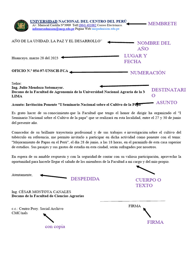 Partes Del Oficio | PDF