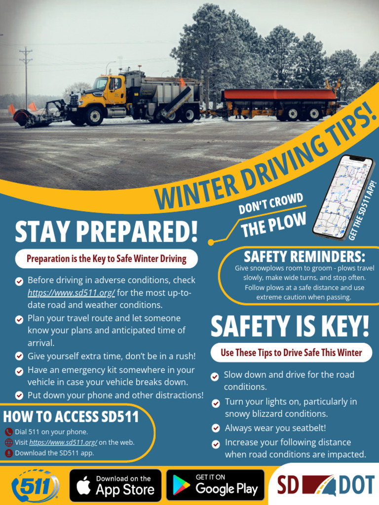 South Dakota Department of Transportation Winter Driving Tips | PDF ...