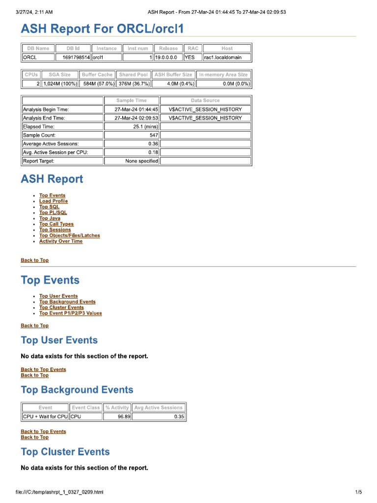 Ash Report | PDF