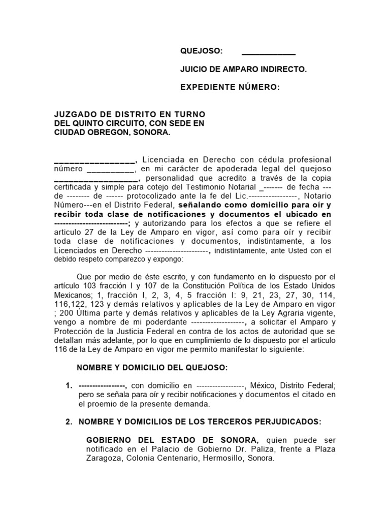 Amparo | PDF | Dominio eminente | Bienes (Ley)