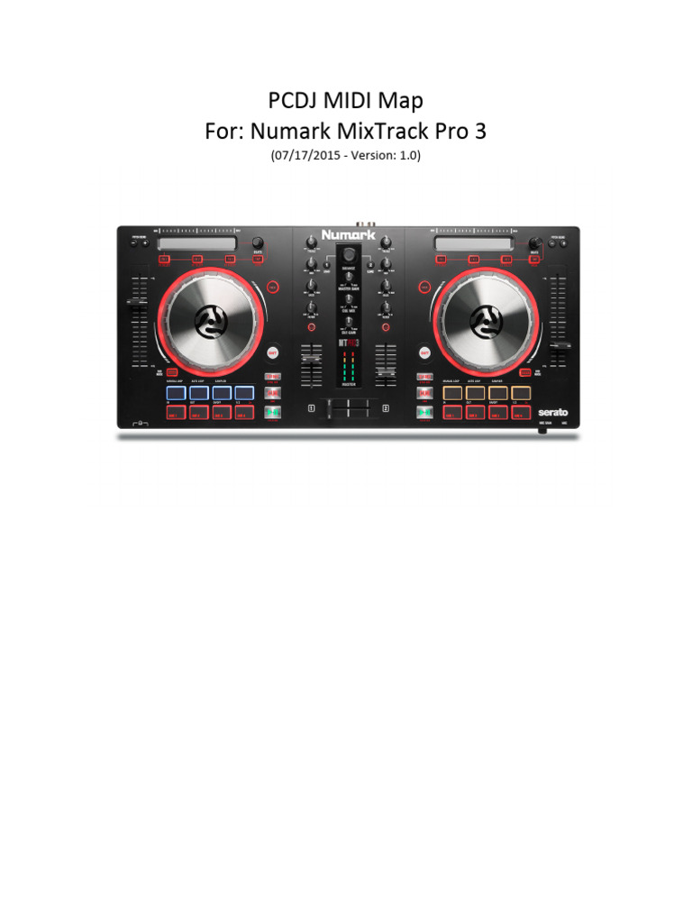 Numark MixTrack Pro 3 MIDI Mapping Guide | PDF