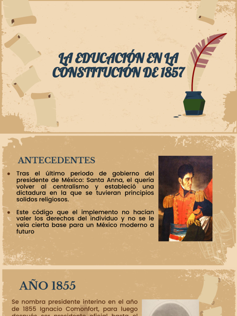 Educación en La Constitucion de 1857 | PDF | Educación Secundaria ...