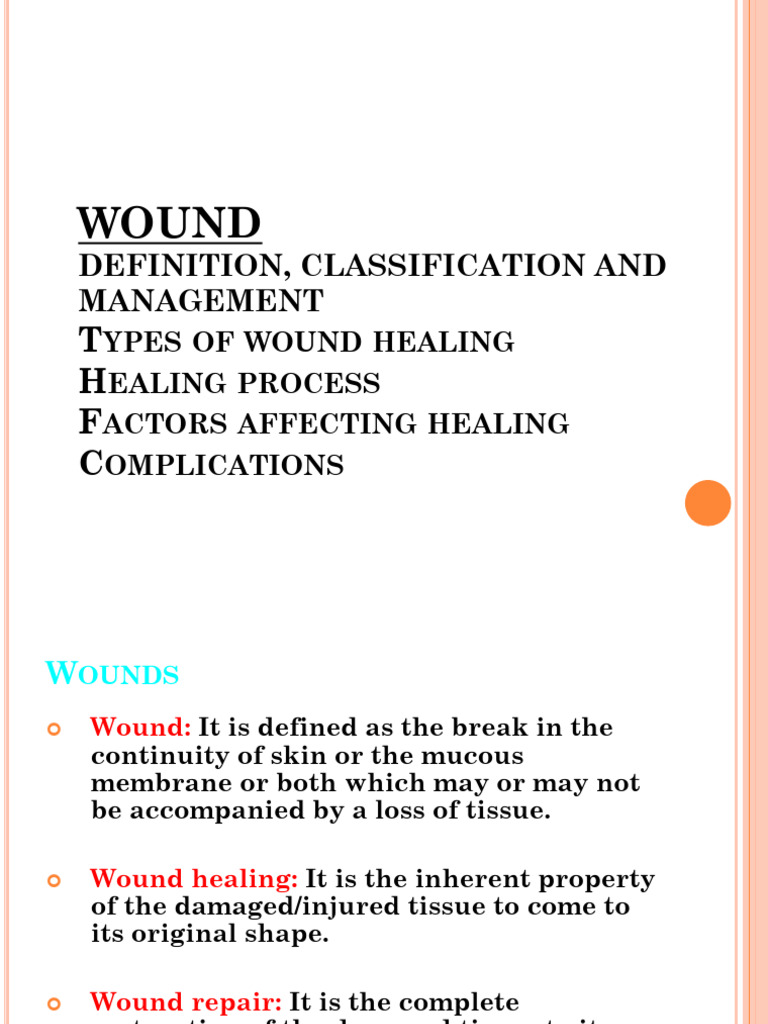 Lecture 4 Wound | PDF | Wound Healing | Wound