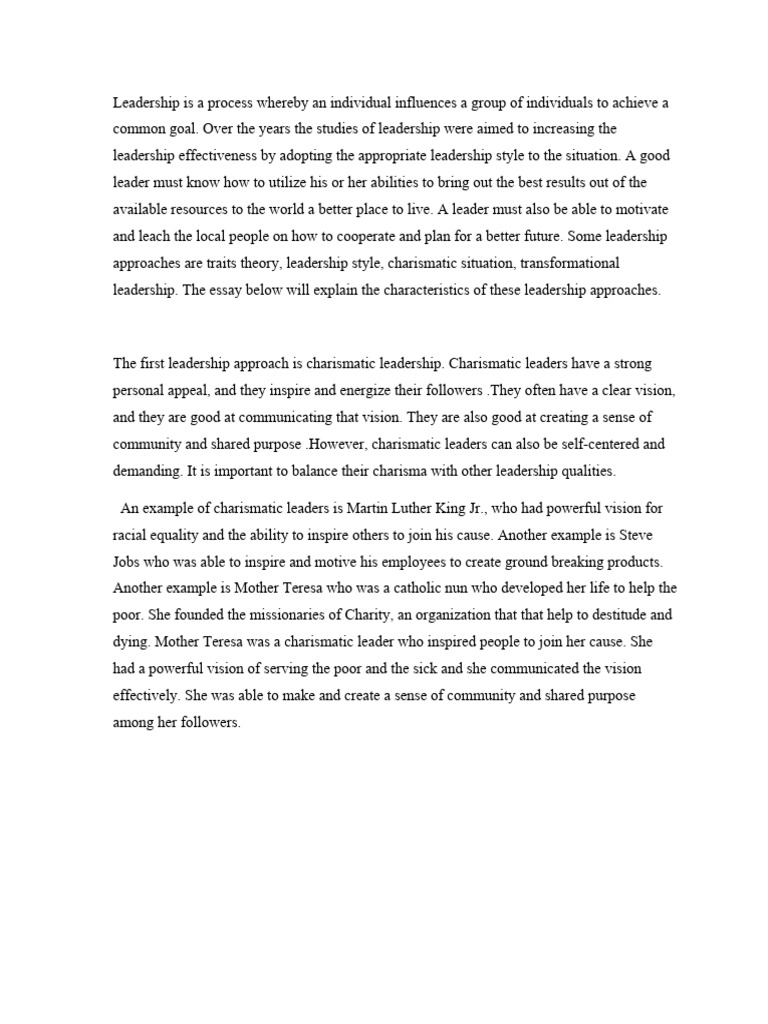 Leadership Assignment | Pdf