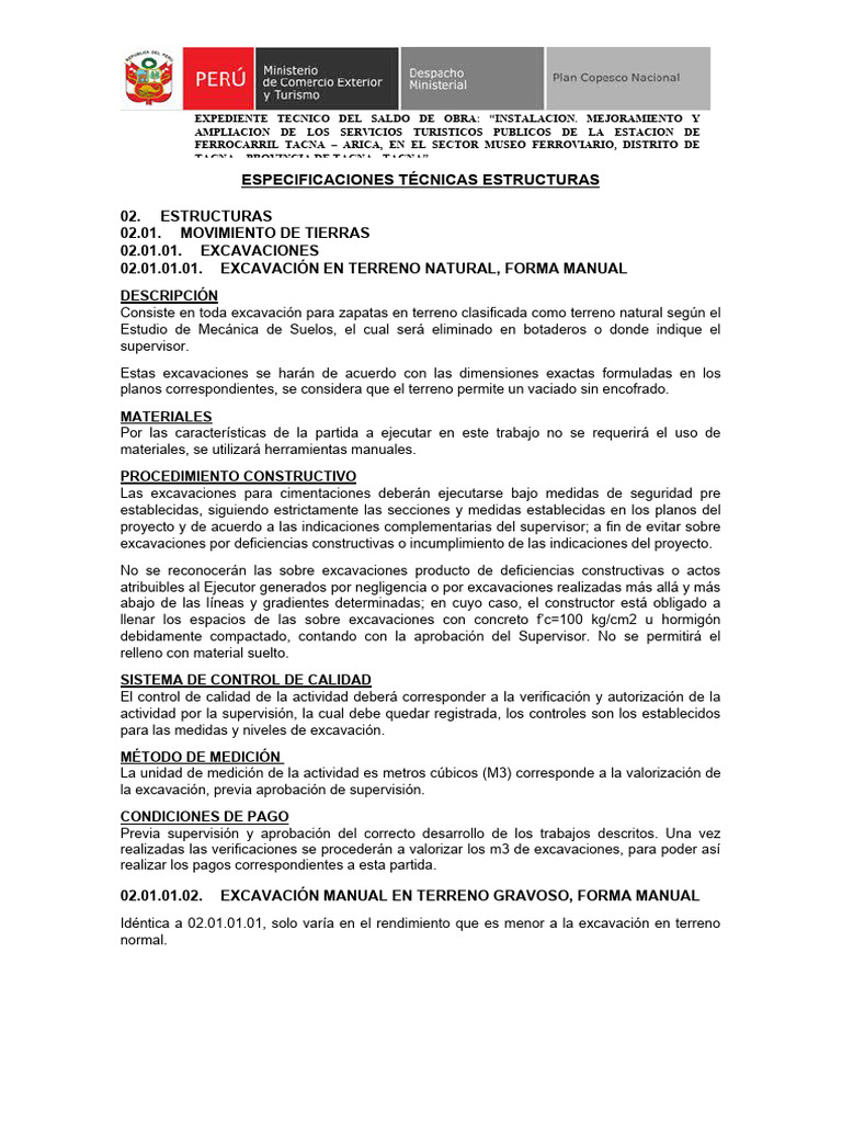 02.01.03.01 Relleno y Compactado Base Granular | PDF | Hormigón | Fundación (Ingeniería)