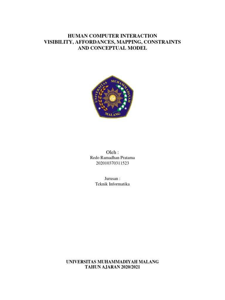 Human Computer Interaction 1 | PDF | Human–Computer Interaction | Conceptual Model