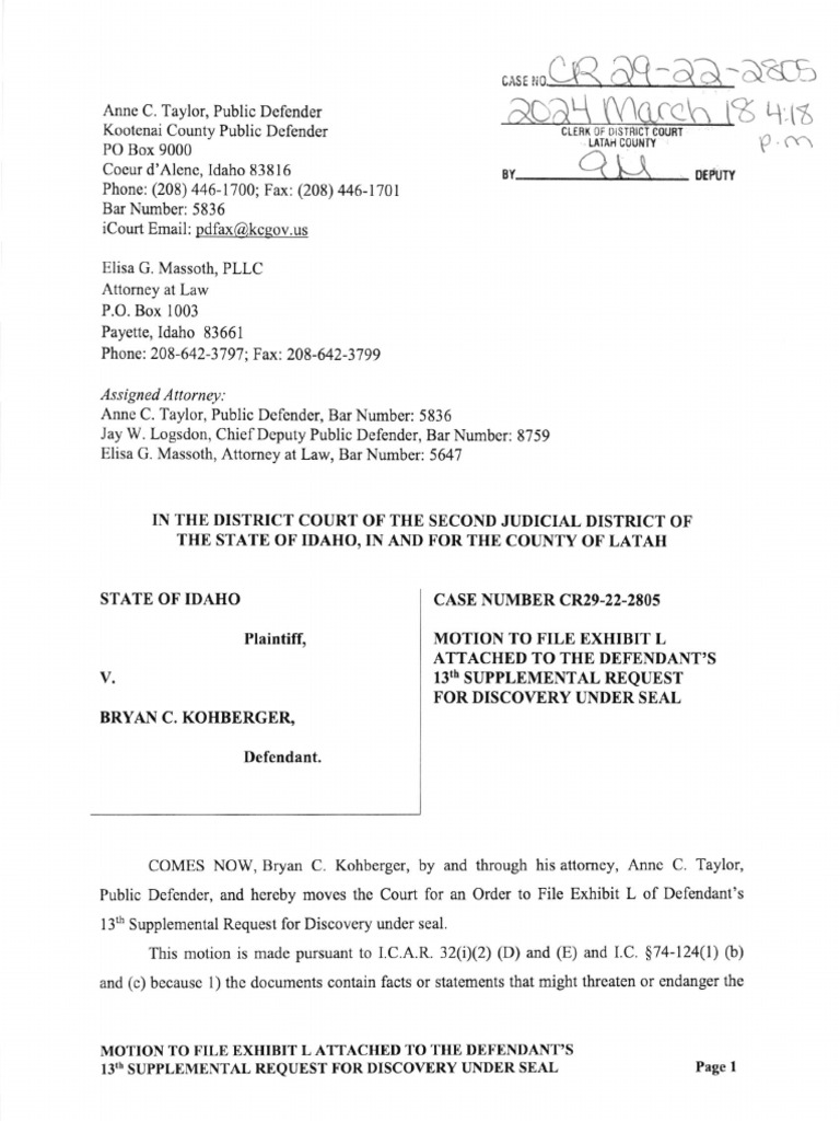 Motion To File Exhibit | PDF | Discovery (Law) | Courts